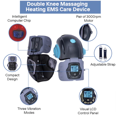 Double Knee Massaging Heating EMS Care Device – Siyaco